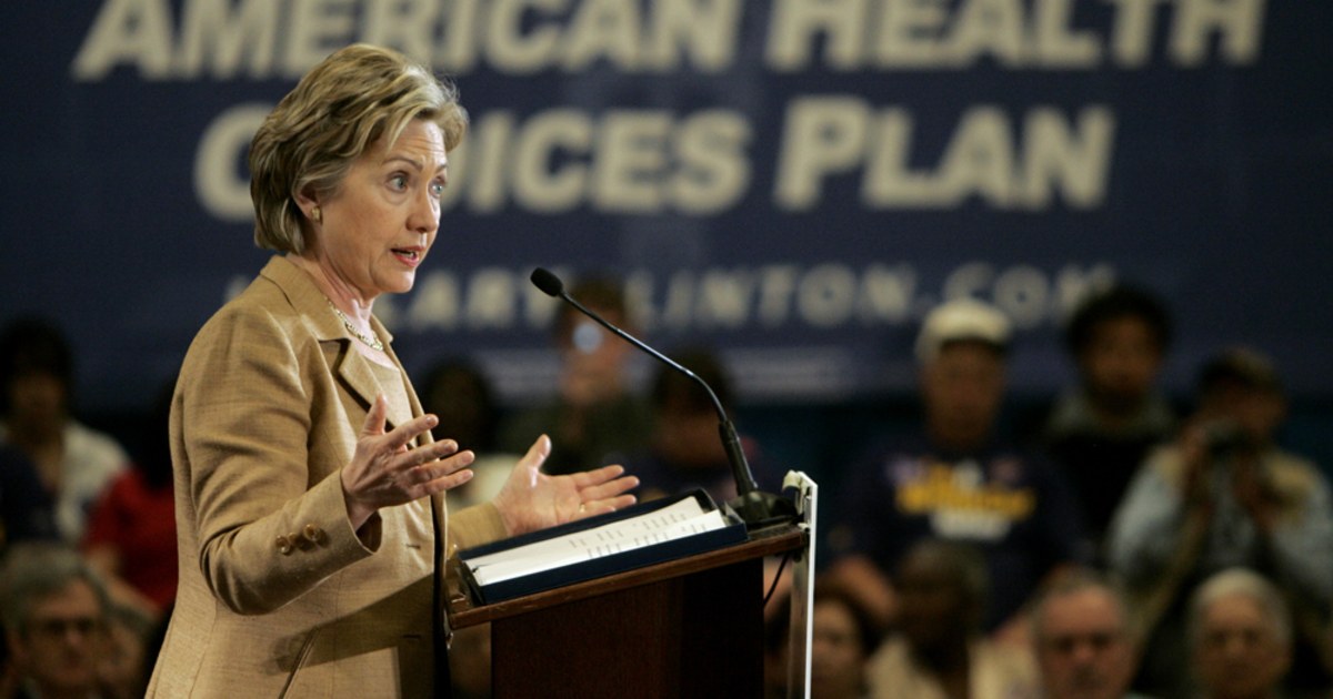 Clinton pushes health care improvements